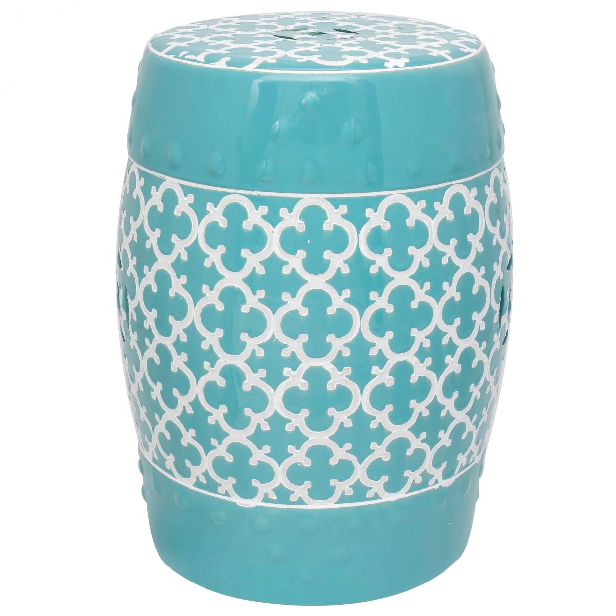 Buy 18 Blue Moroccan Garden Stool Online BW GARDEN1 MOR Satisfaction Guaranteed