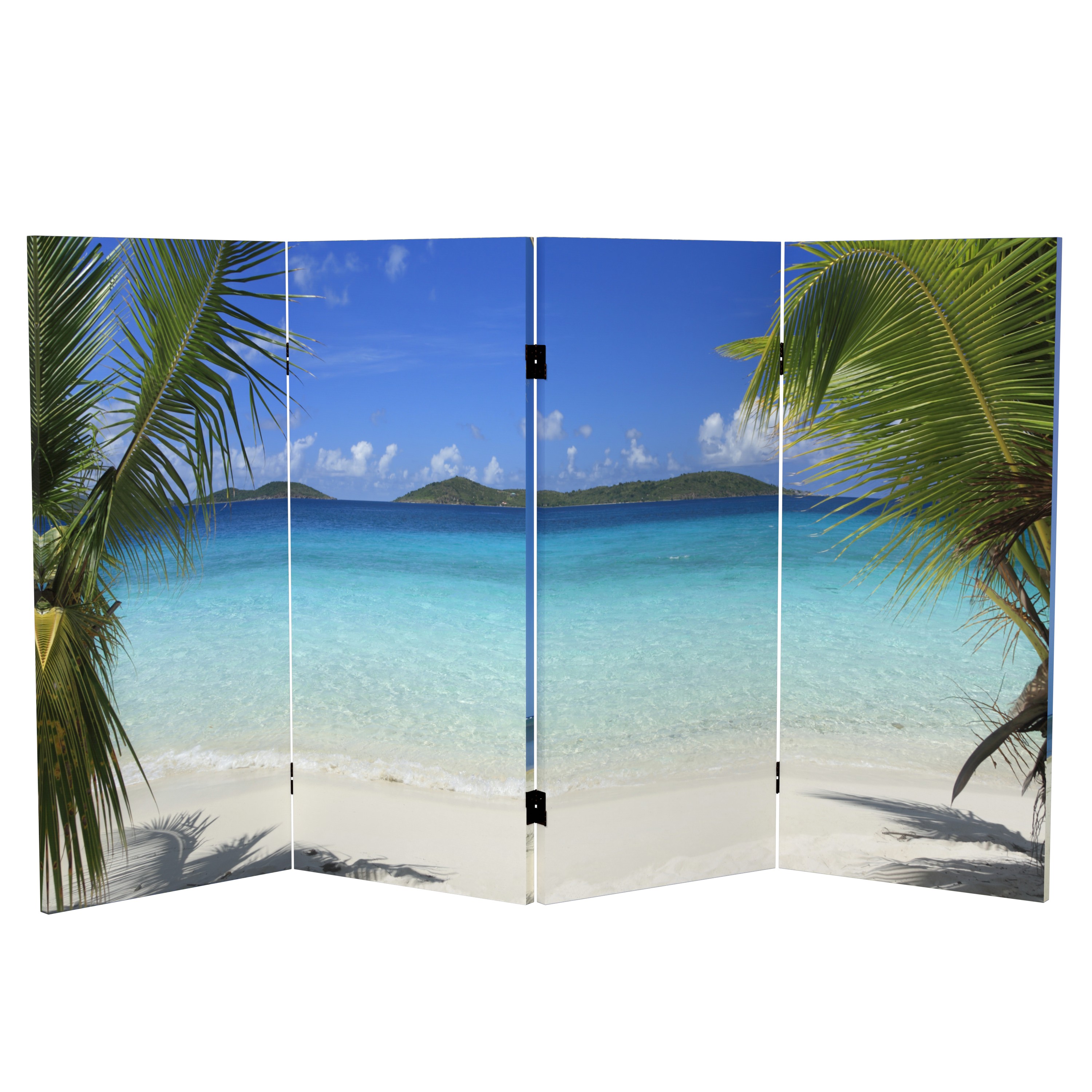 Buy 3 ft. Short Double Sided Beach Canvas Folding Screen Online (CAN ...
