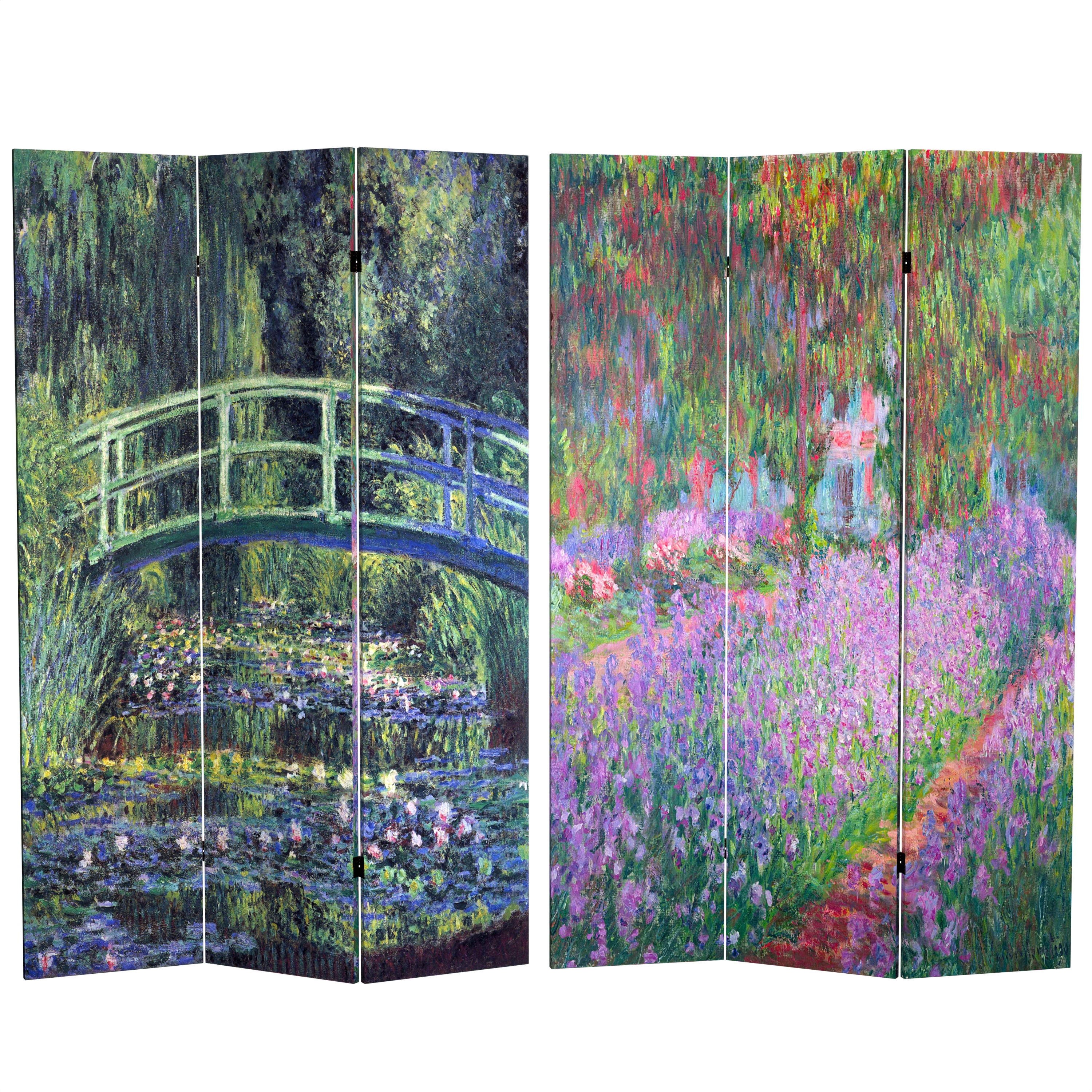 OrientalFurniture.com: 6 ft. Tall Double Sided Works of Monet Canvas ...