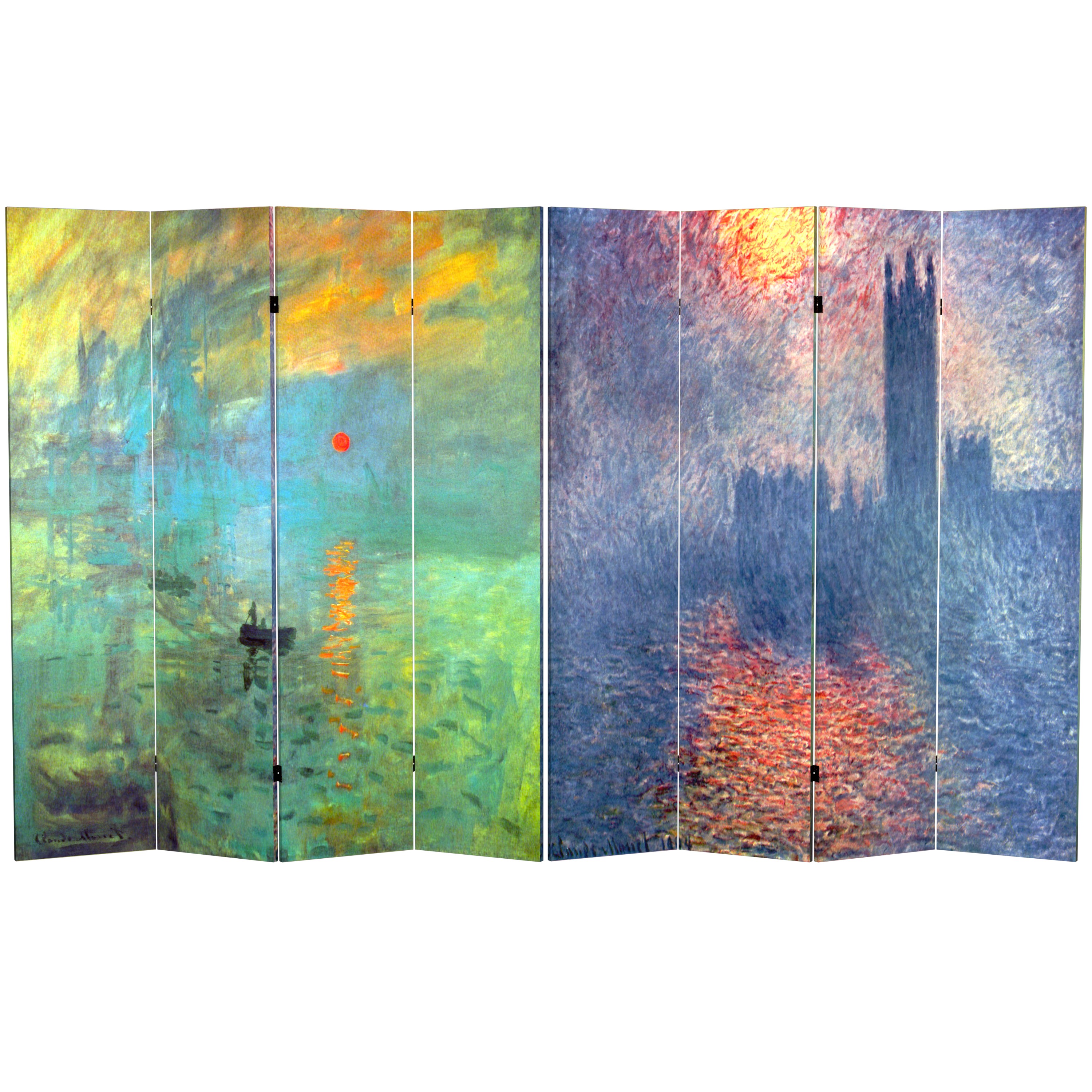 OrientalFurniture.com: 6 ft. Tall Double Sided Works of Monet Canvas ...
