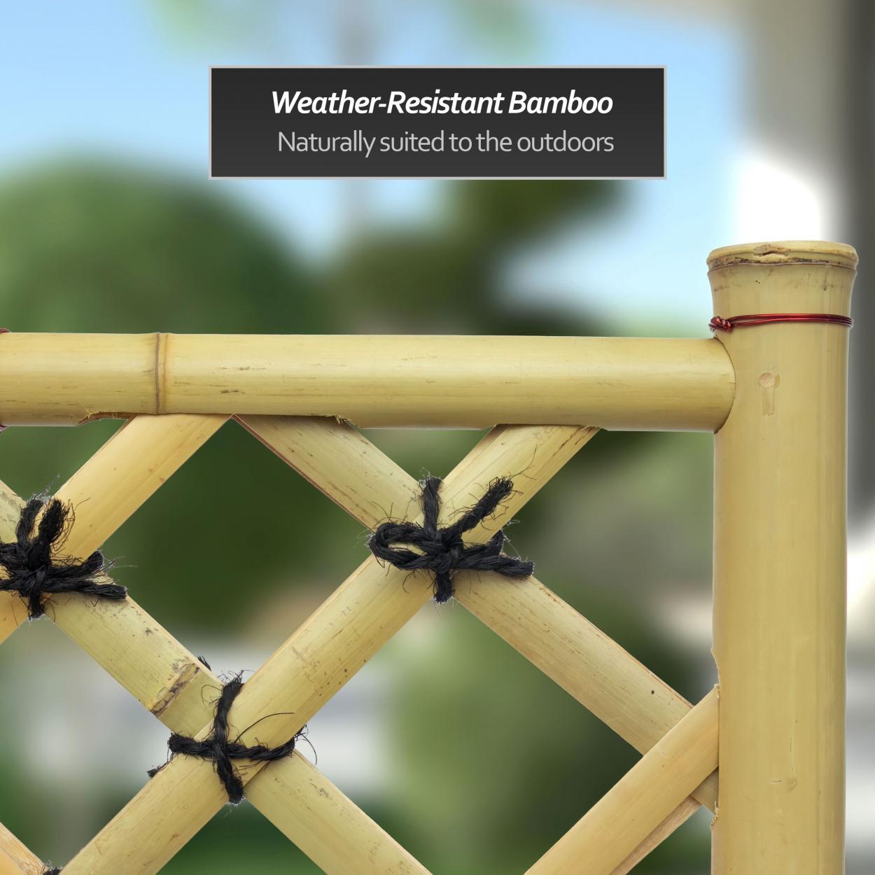 Buy Hoshi Zen Garden Fence Panel - Natural Bamboo Online Buy Hoshi Zen Garden Fence Panel - Natural Bamboo Online