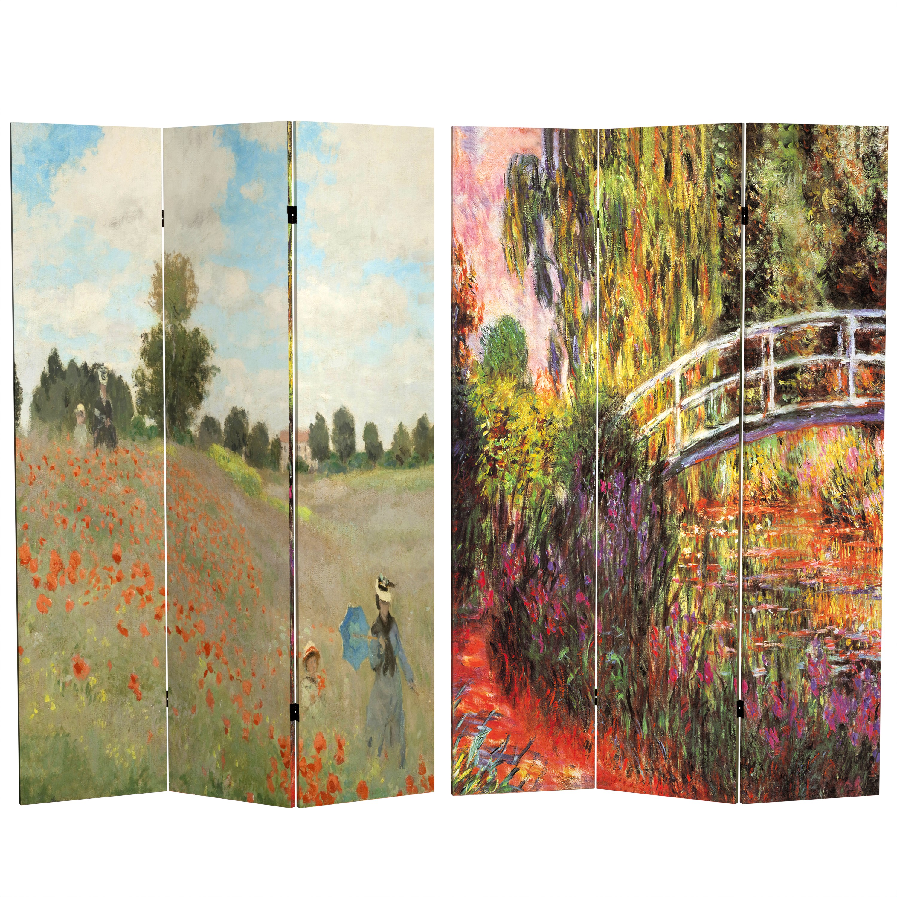 OrientalFurniture.com: 6 ft. Tall Double Sided Works of Monet Canvas ...