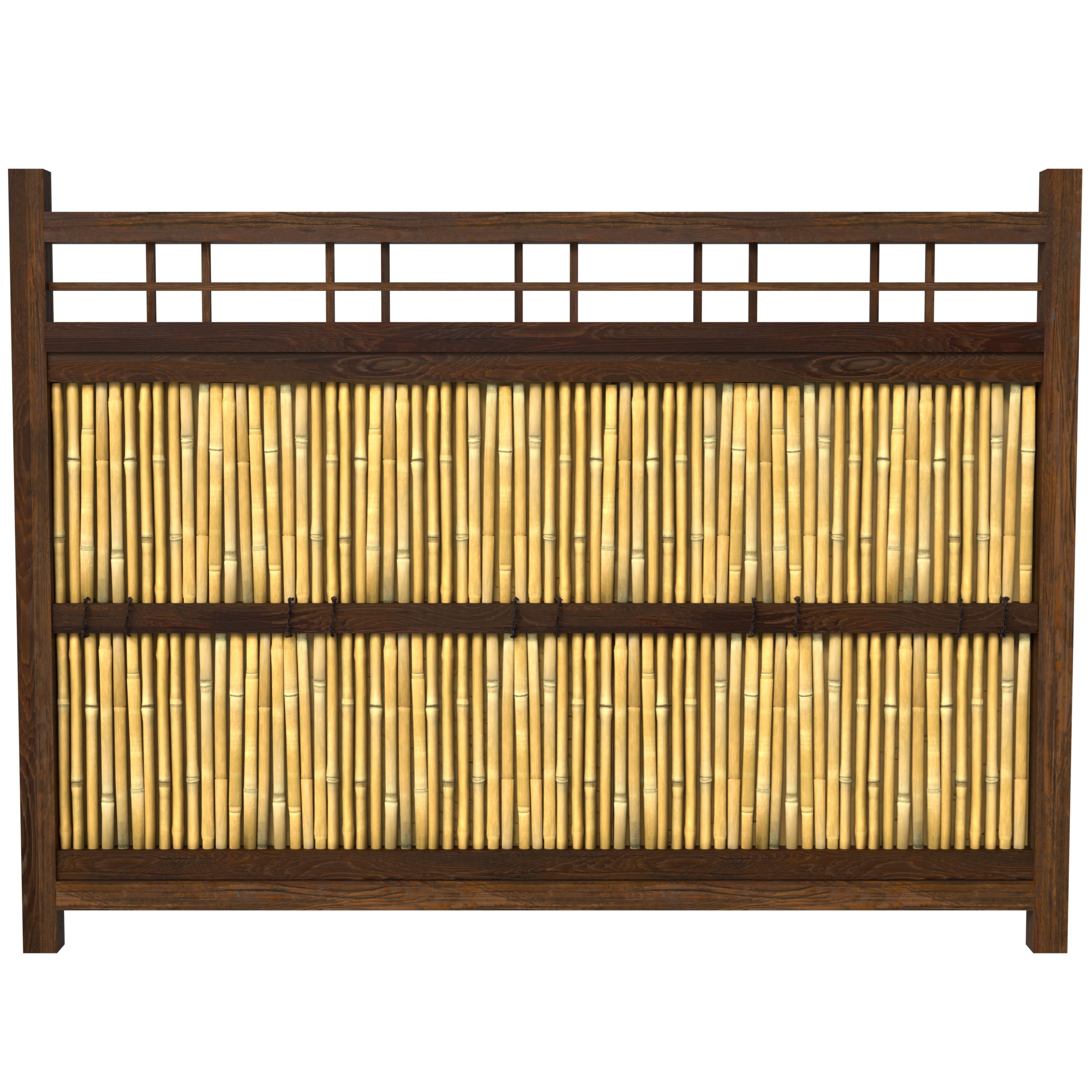 OrientalFurniture.com: 4 ft. x 5 1/2 ft. Japanese Bamboo Kumo Fence