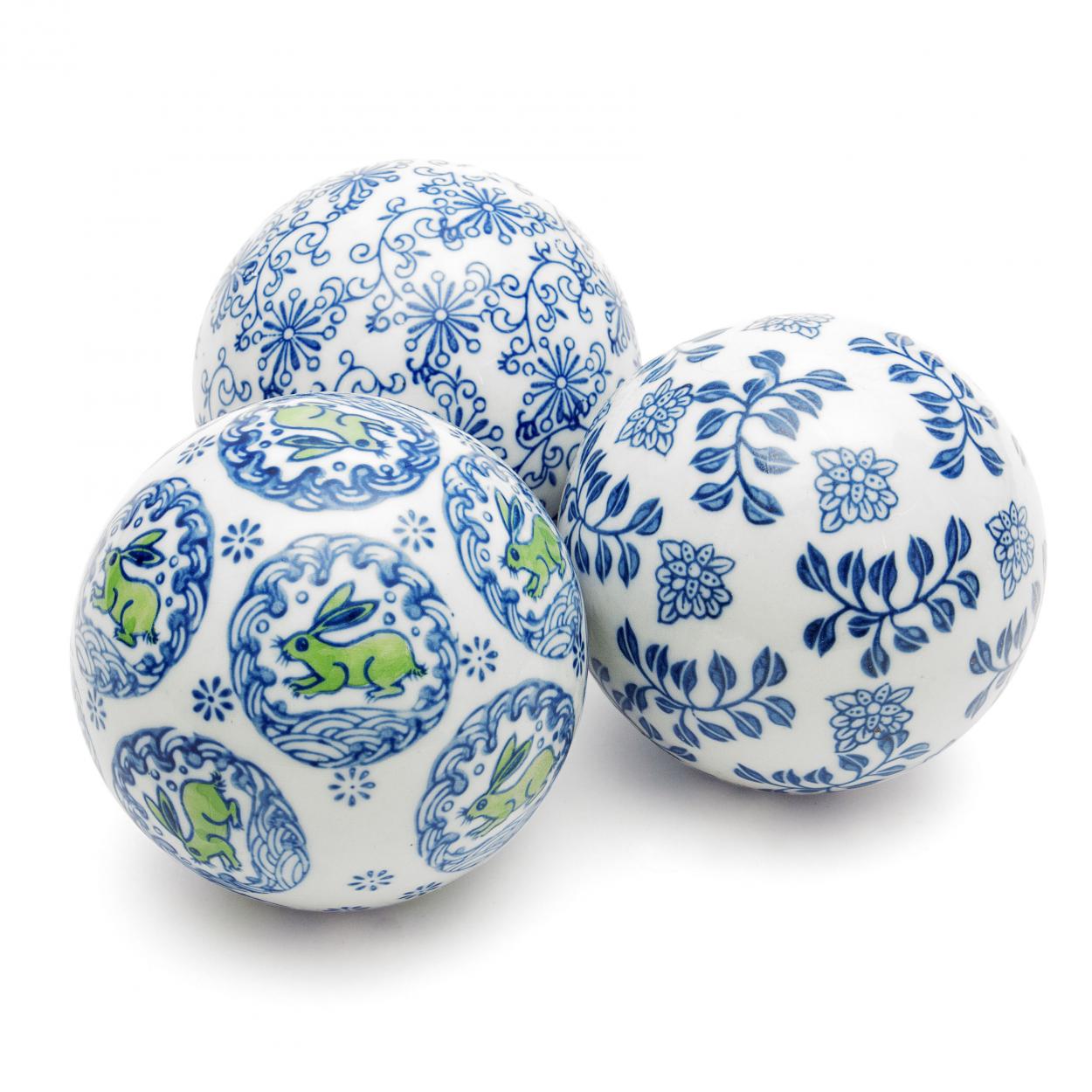 Chinese Blue And White Base Balls Funnel With A Brown Glaze And Ruyi