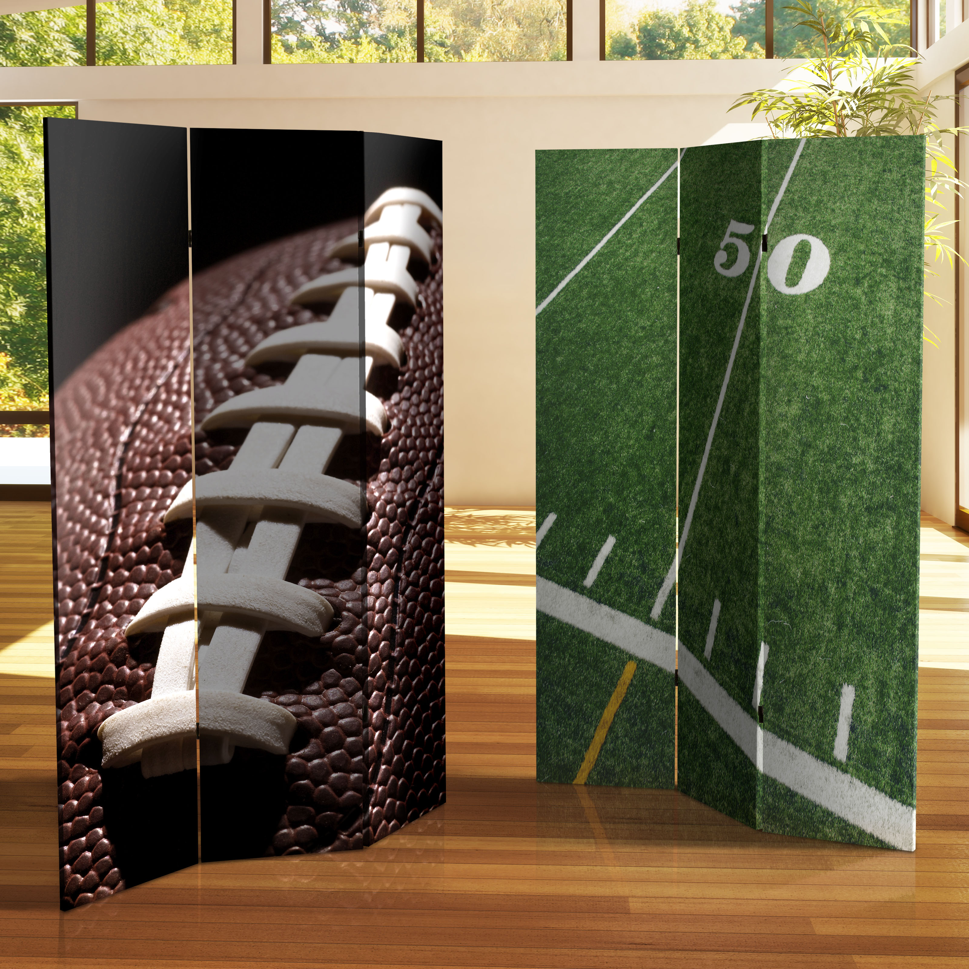 Buy 6 ft. Tall Double Sided Football Canvas Room Divider Online (CAN ...
