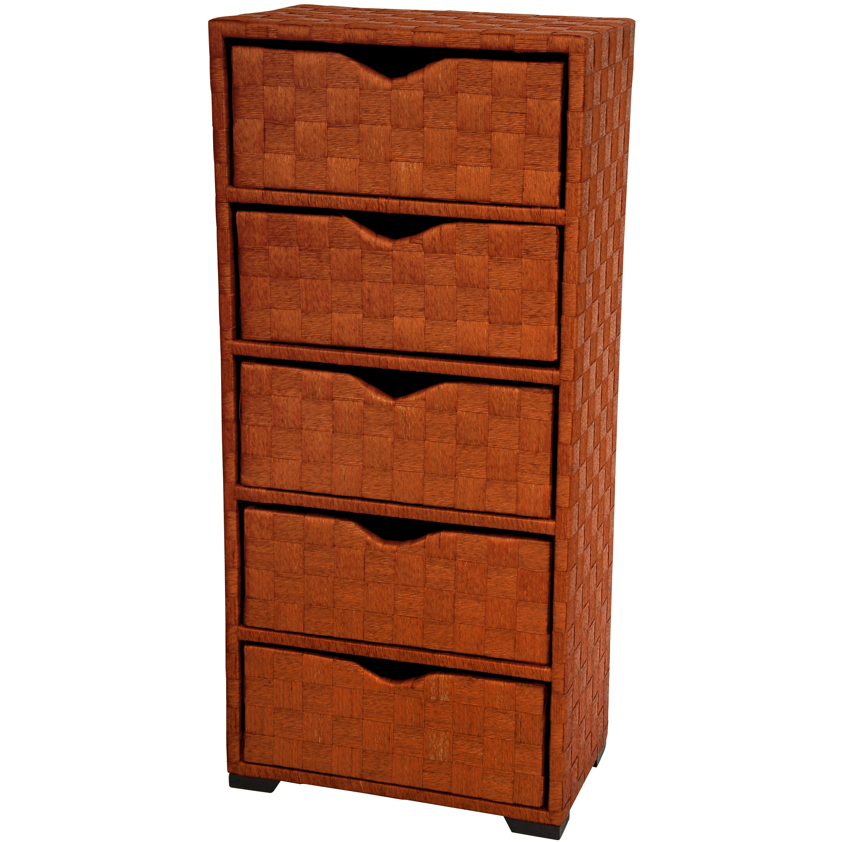 OrientalFurniture.com: Natural Fiber Chest of Drawers - Five Drawer