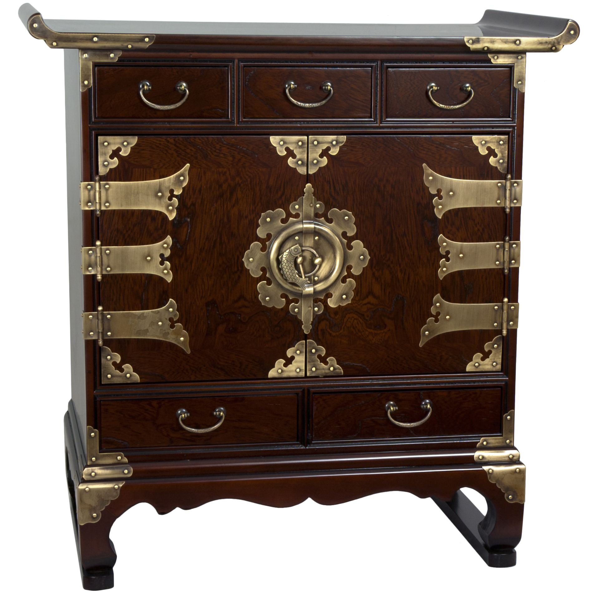 OrientalFurniture.com: Korean Antique Style 5 Drawer End Table Cabinet